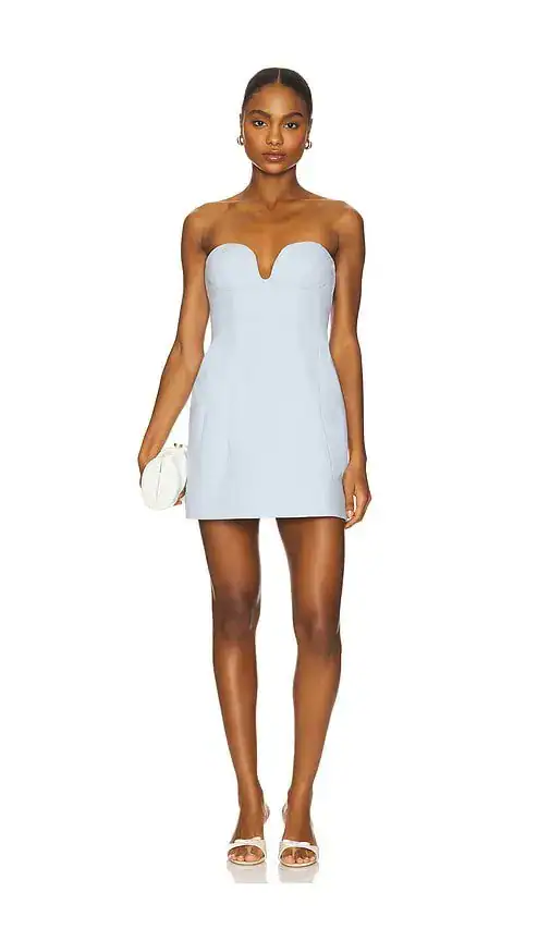 CAMILA COELHO Lotta Mini Dress - Barely Blue | Editorialist